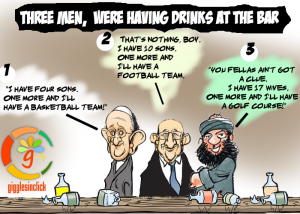 Three drunk man in a bar :)) ~ DICE-news