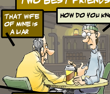 these two friends were talking in bar ~ DICE-news
