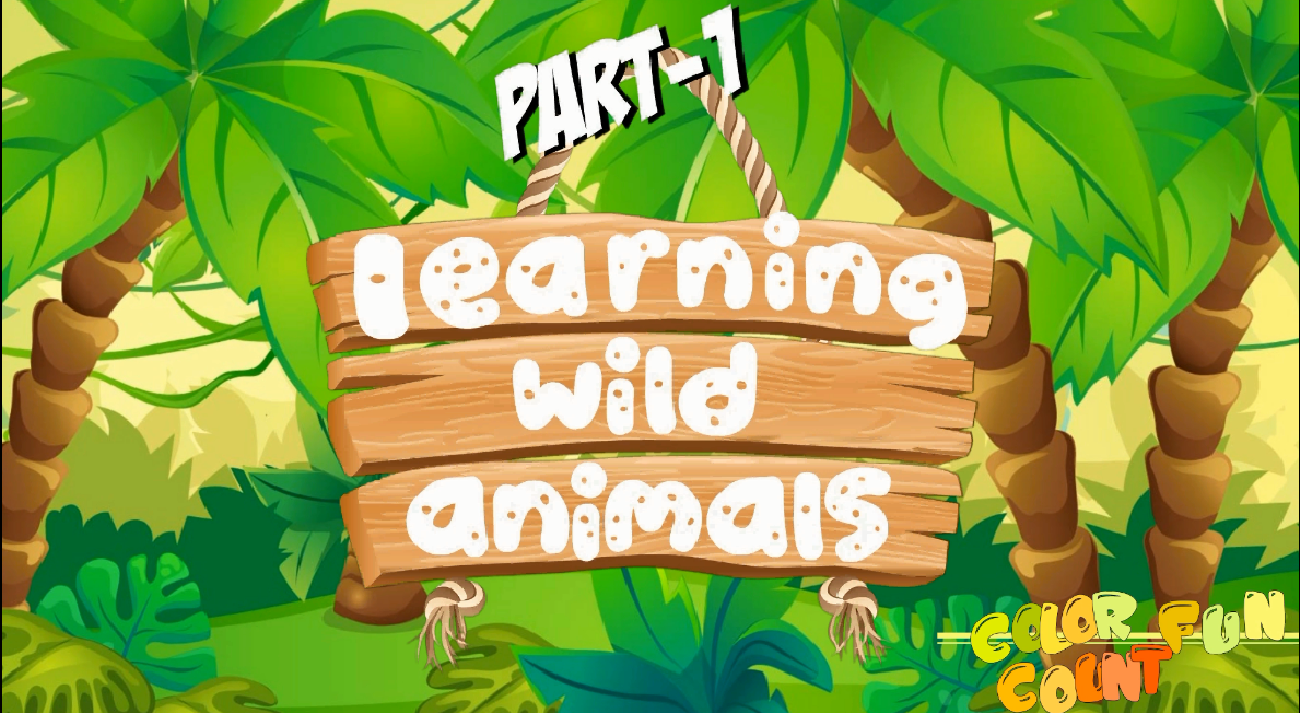 COLOR COUNT FUN | Learning Wild animals and colors with sounds- part 1 ...