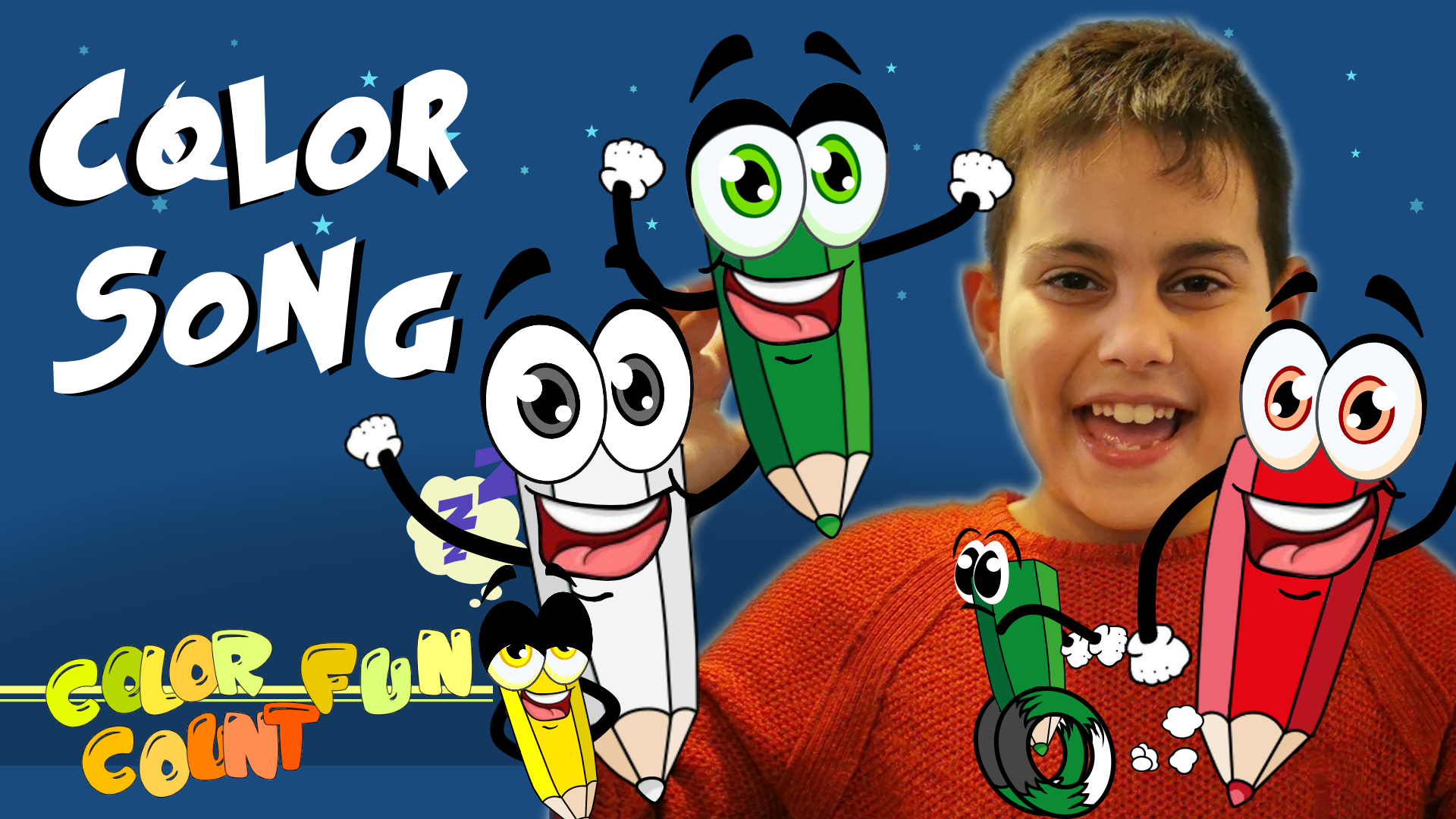 Arian presenting various color song with cute animated pencils | COLOR ...
