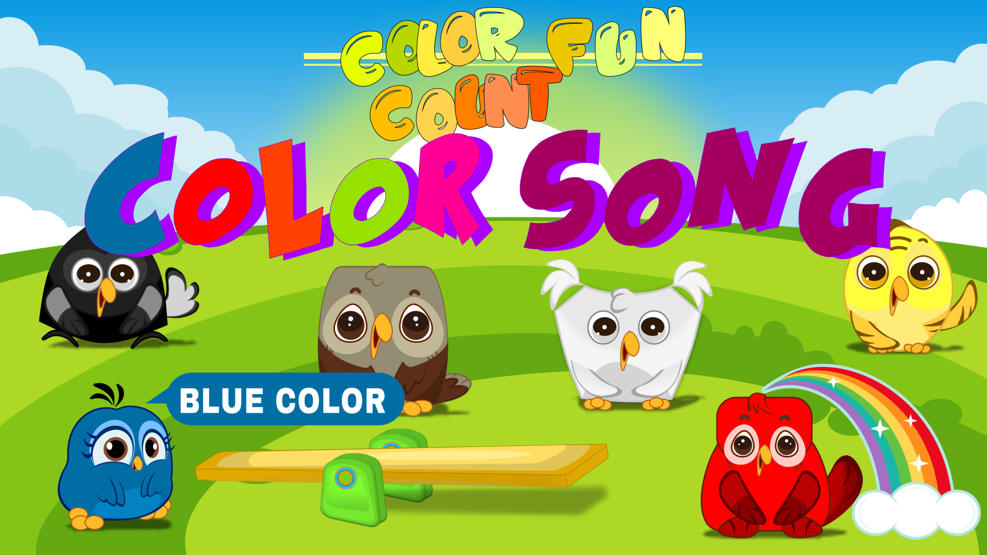 Color song with cute animated owls | COLORCOUNTFUN ~ Gigglesinclick.com